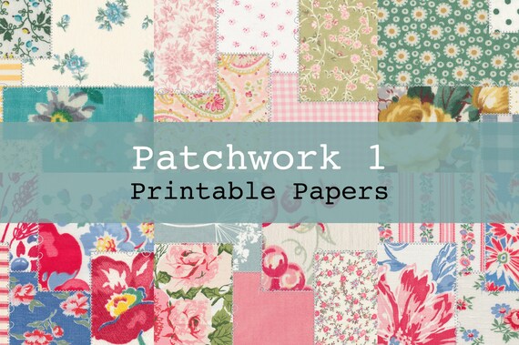 Patchwork 1 Printable Digital Background and Journal Papers - Etsy