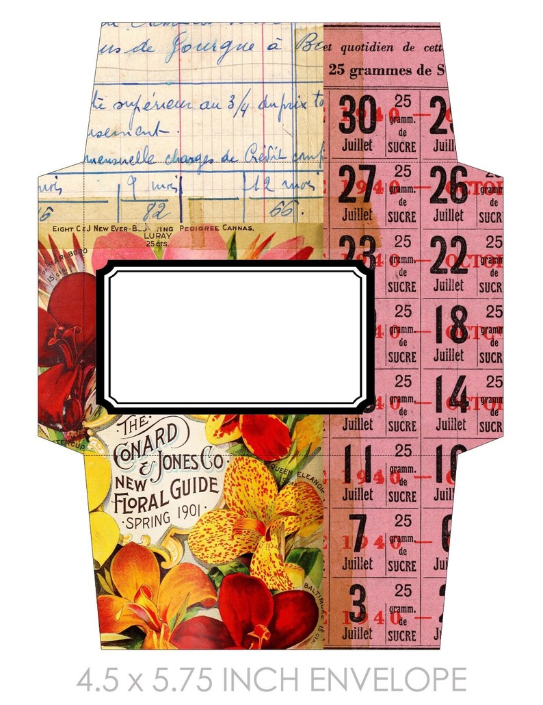 Printable Envelope Collage Sheet No. 73 - Etsy