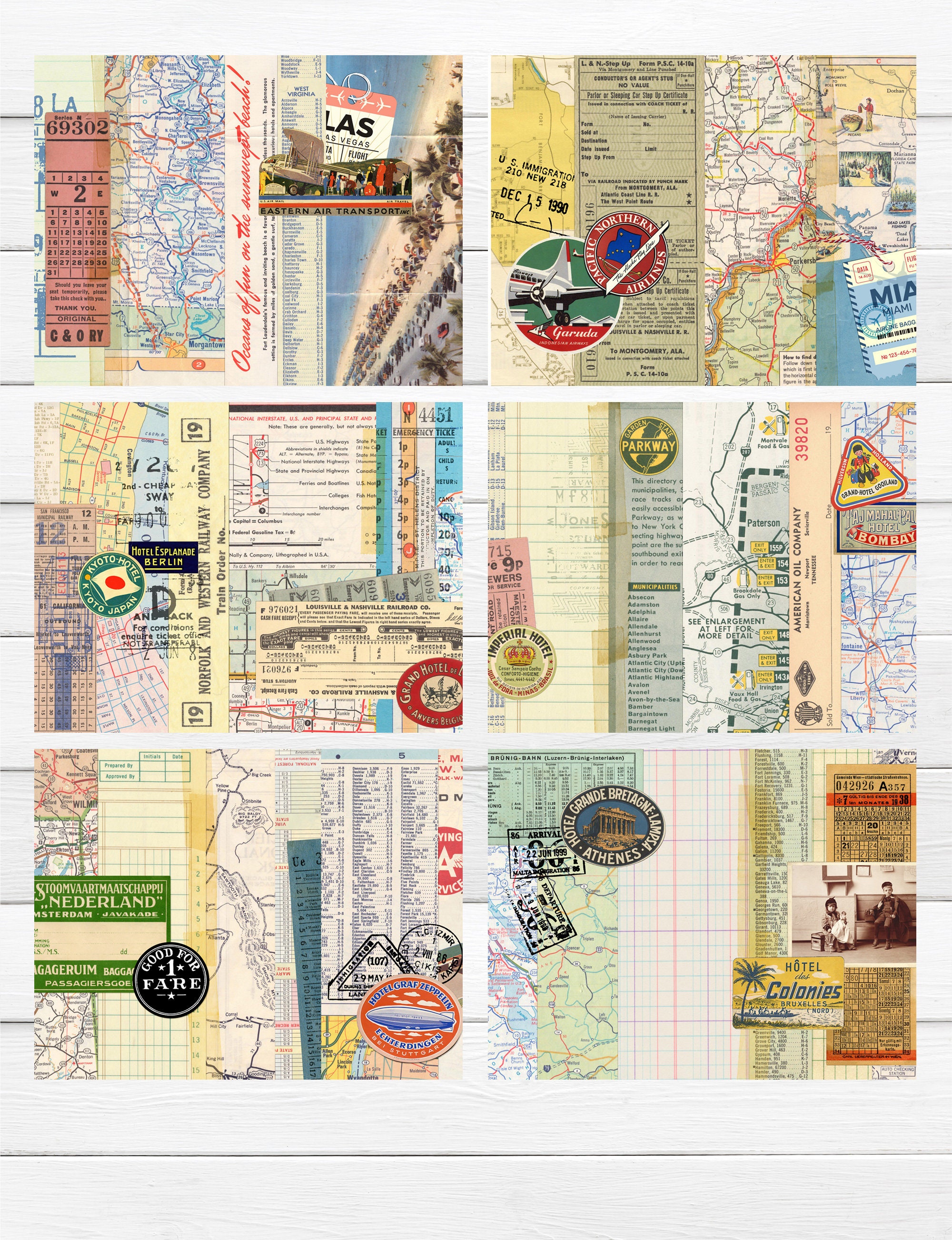 Travel Journal 1 Printable Digital Background and Journal - Etsy