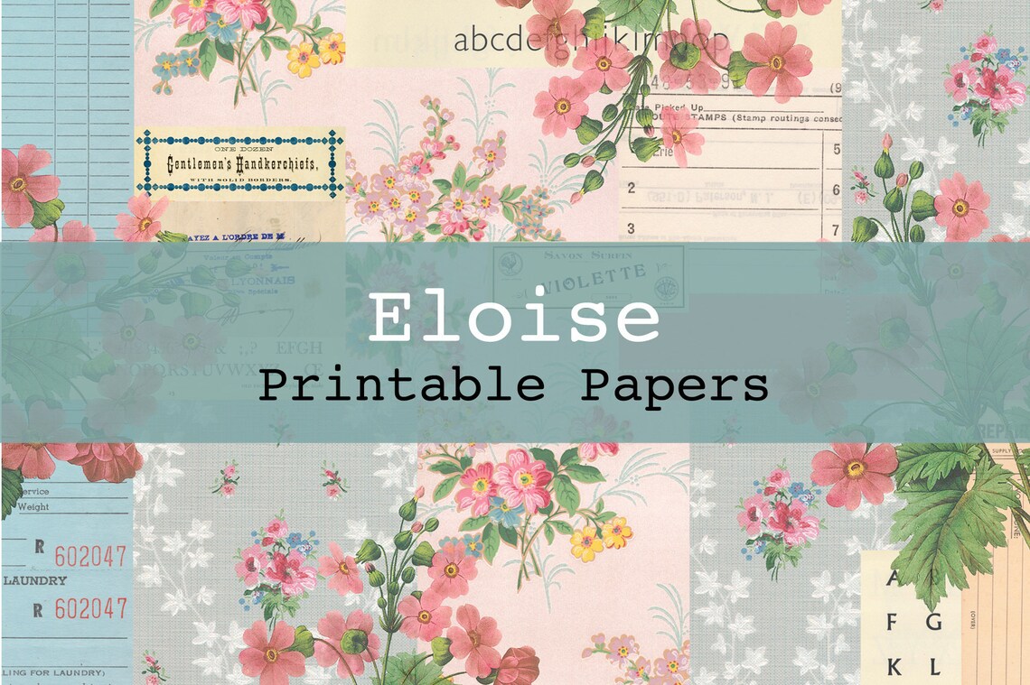 Eloise Wallpaper Collage Printable Digital Background and - Etsy
