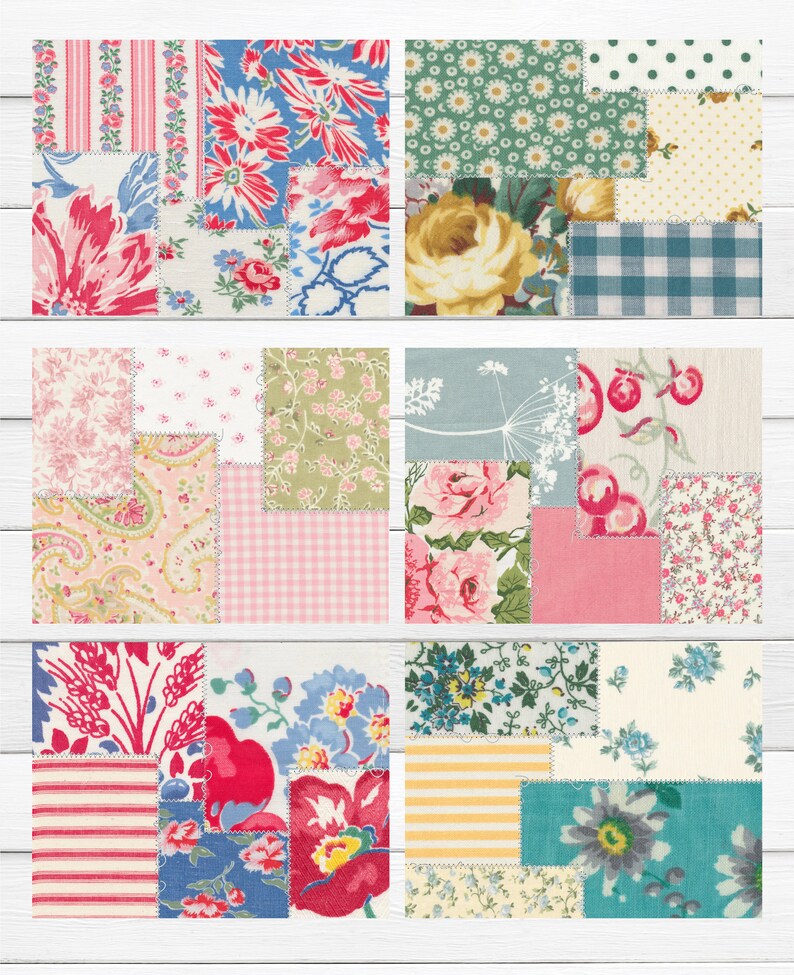 Patchwork 1 Printable Digital Background and Journal Papers - Etsy