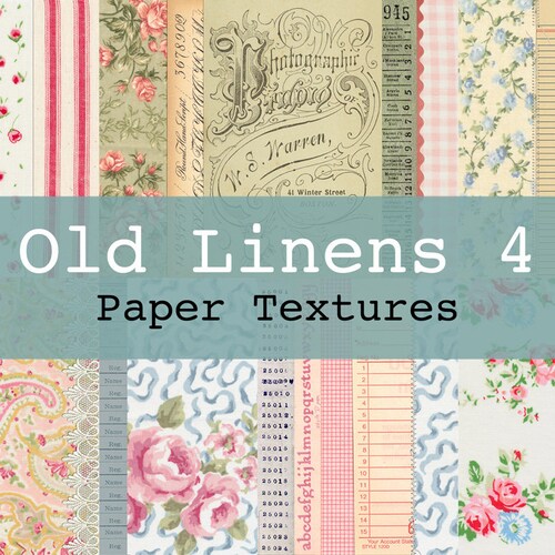 Old Linens 4 Printable Digital Background and Journal Papers - Etsy