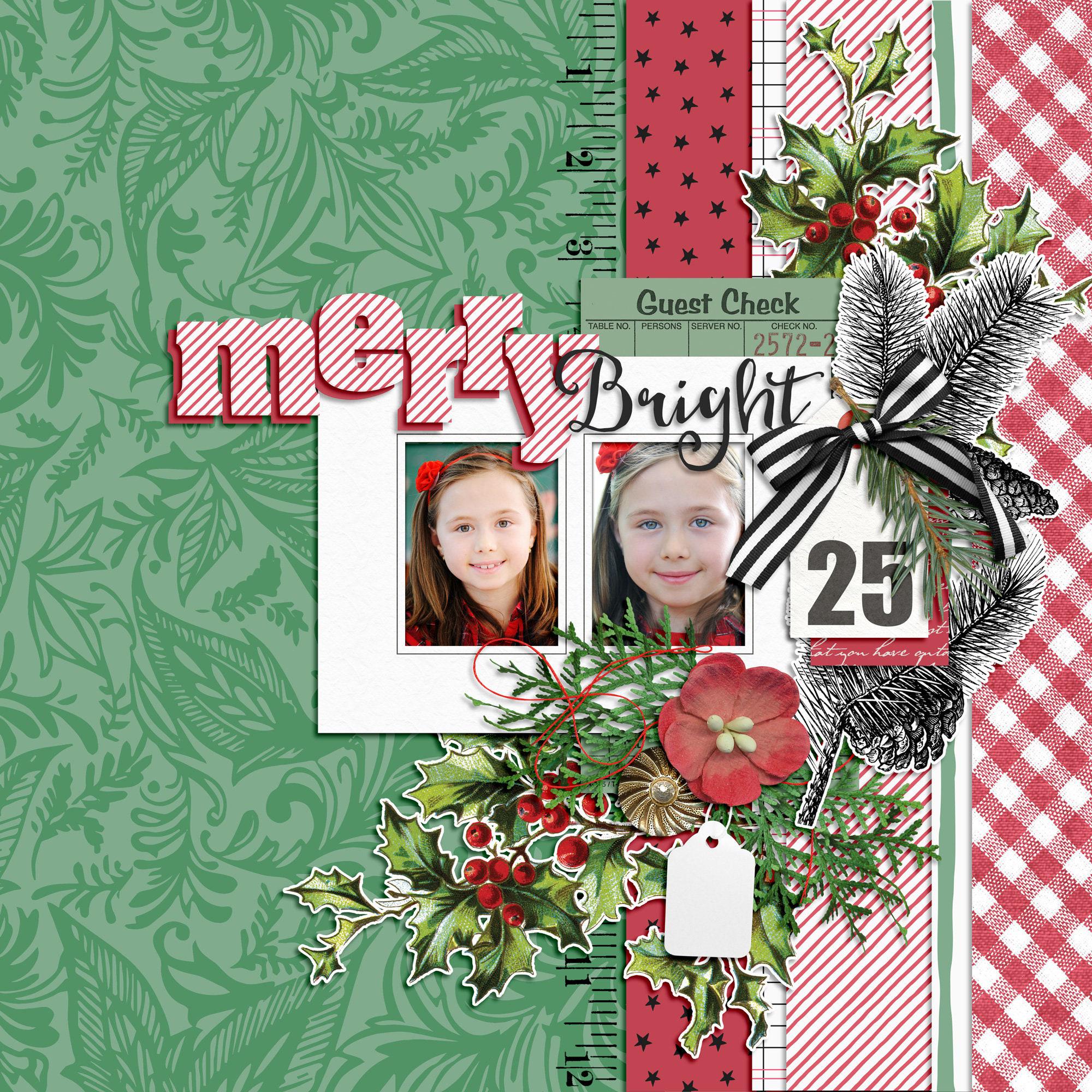 Bright Christmas - Digital Scrapbooking Kit - Etsy