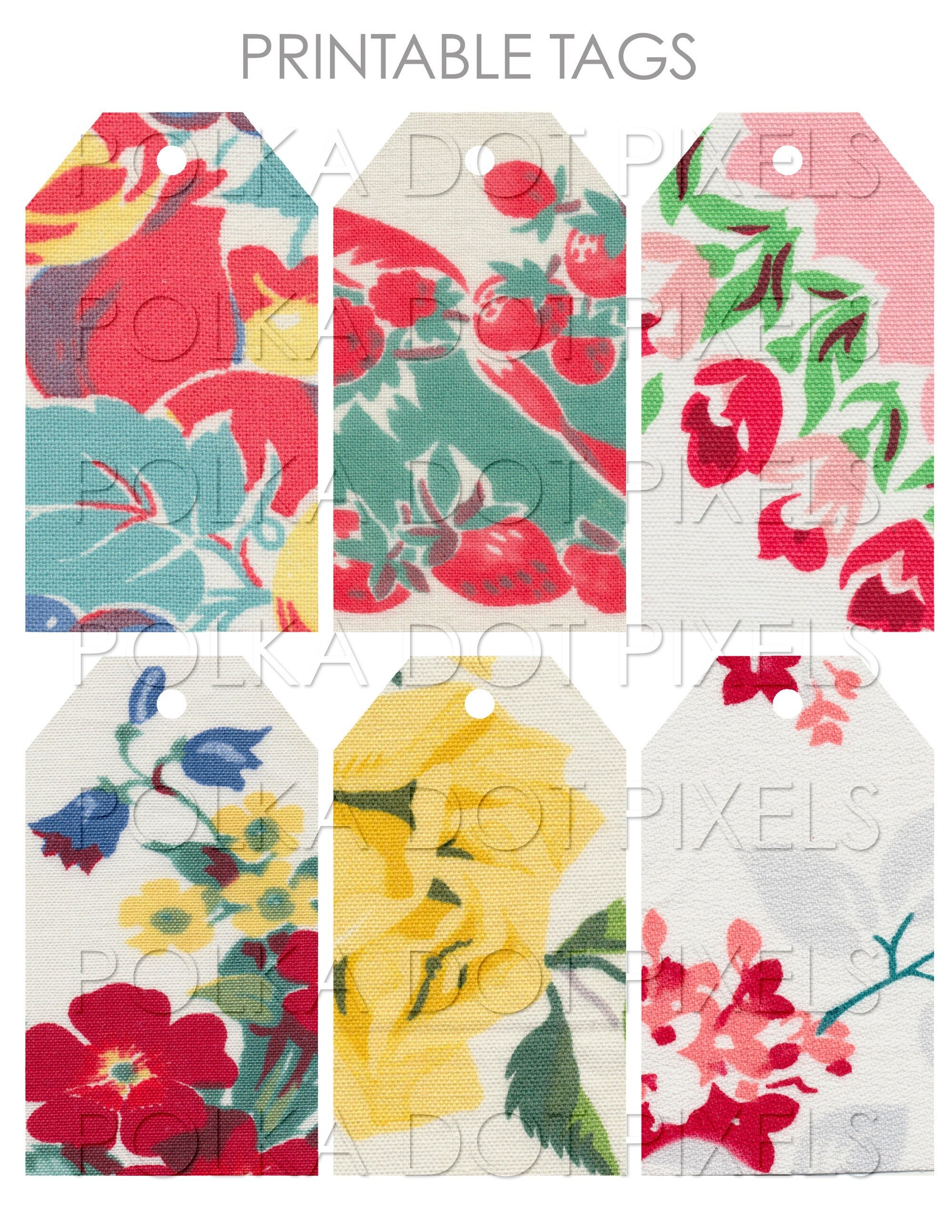 Old Linens Journaling Tags Collage Sheet for Junk Journals - Etsy