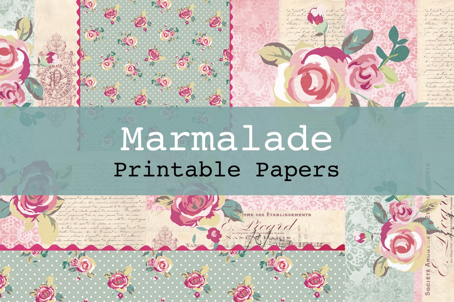 Marmalade Collage Printable Digital Background and Journal - Etsy