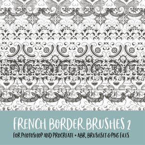French Borders 2 Photoshop and Procreate Brushes With PNG Files for ...