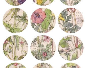 Printable Circle Stickers Collage Sheet No. 12 | Etsy