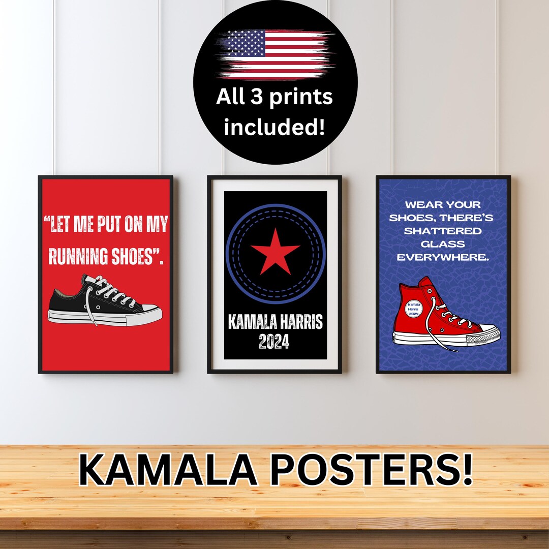 Kamala Harris Posters 2024 Election Campaign Wall Art Kamala Harris Art ...
