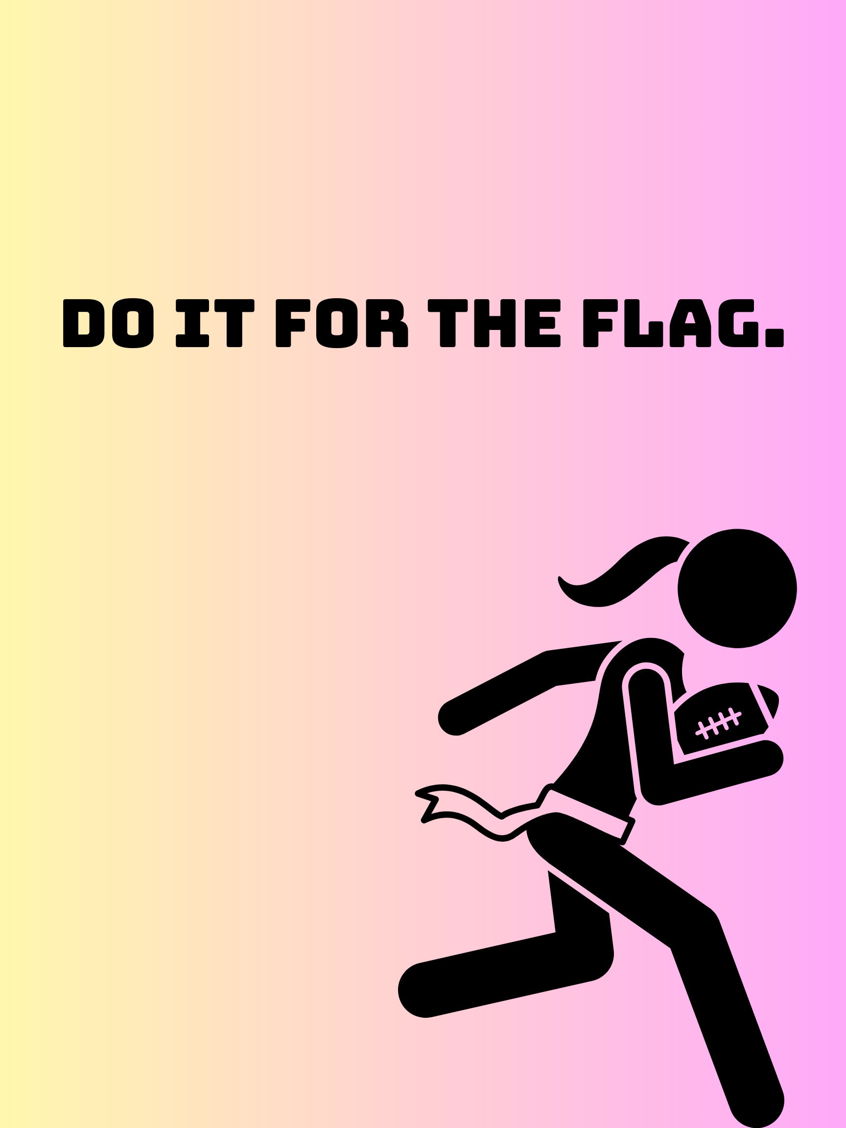 Flag Football Girl Poster - Etsy