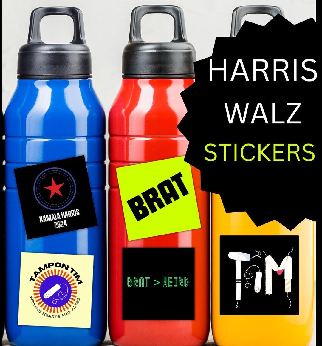 Kamala Walz Vinyl Stickers Harris Walz 2024 Election Sticker Tampon Tim ...