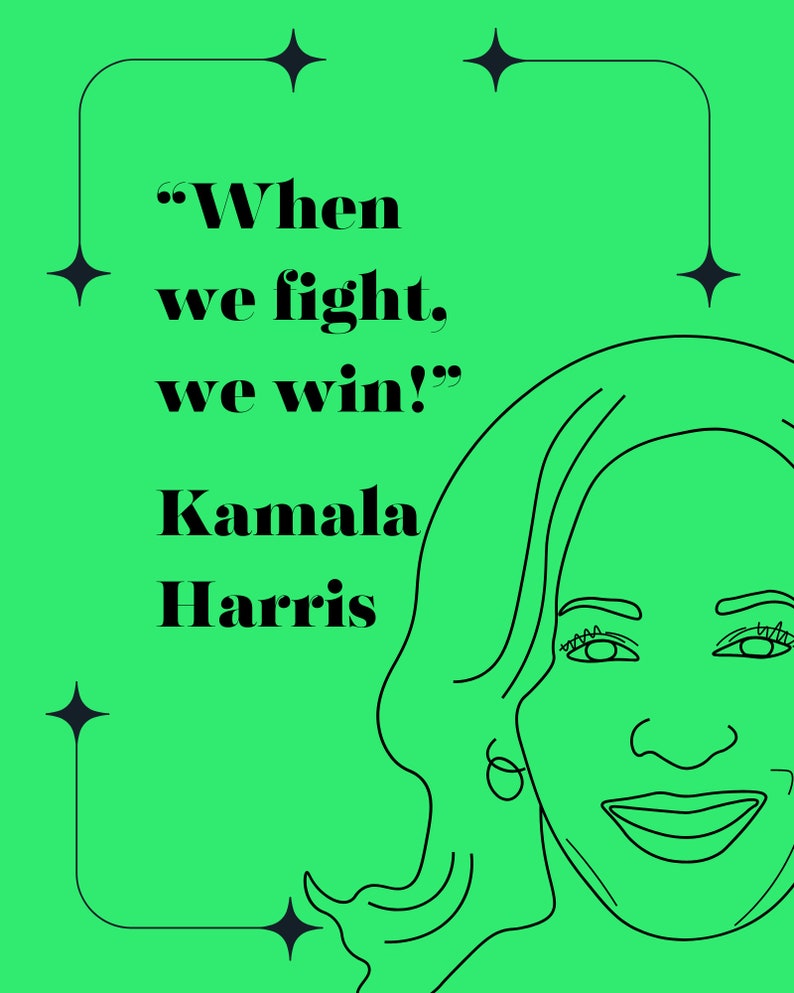 Kamala Harris Posters Rally Sign Kamala Campaign Poster Printable Rally ...