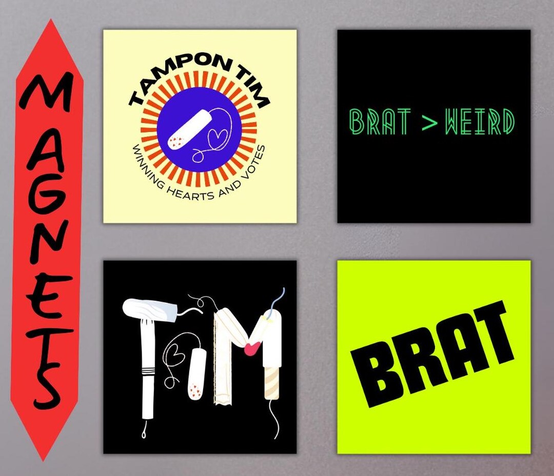 Harris Walz Magnet 2024 Brat Tampon Tim Magnet Harris Campaign Merch ...