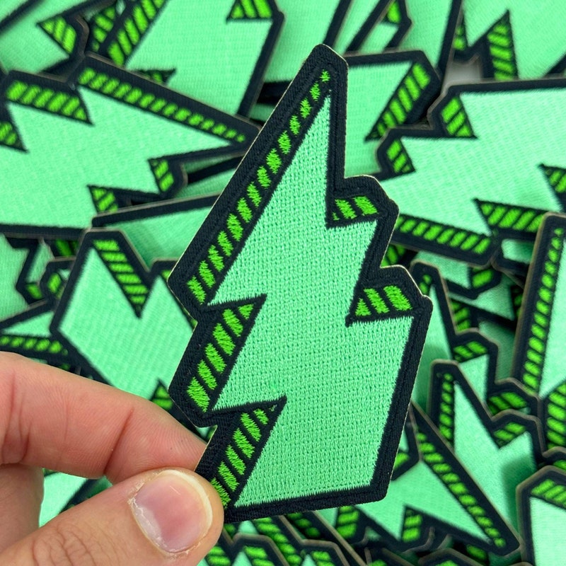 Lightning Bolt Patch - Etsy