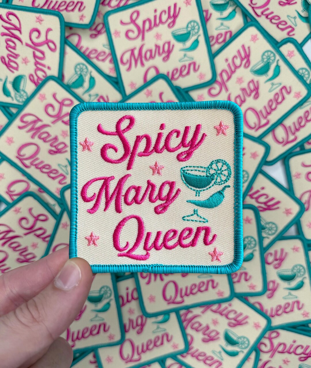 Spicy Marg Queen Embroidered Patch, Iron on Patch, Spicy Marg Patch ...