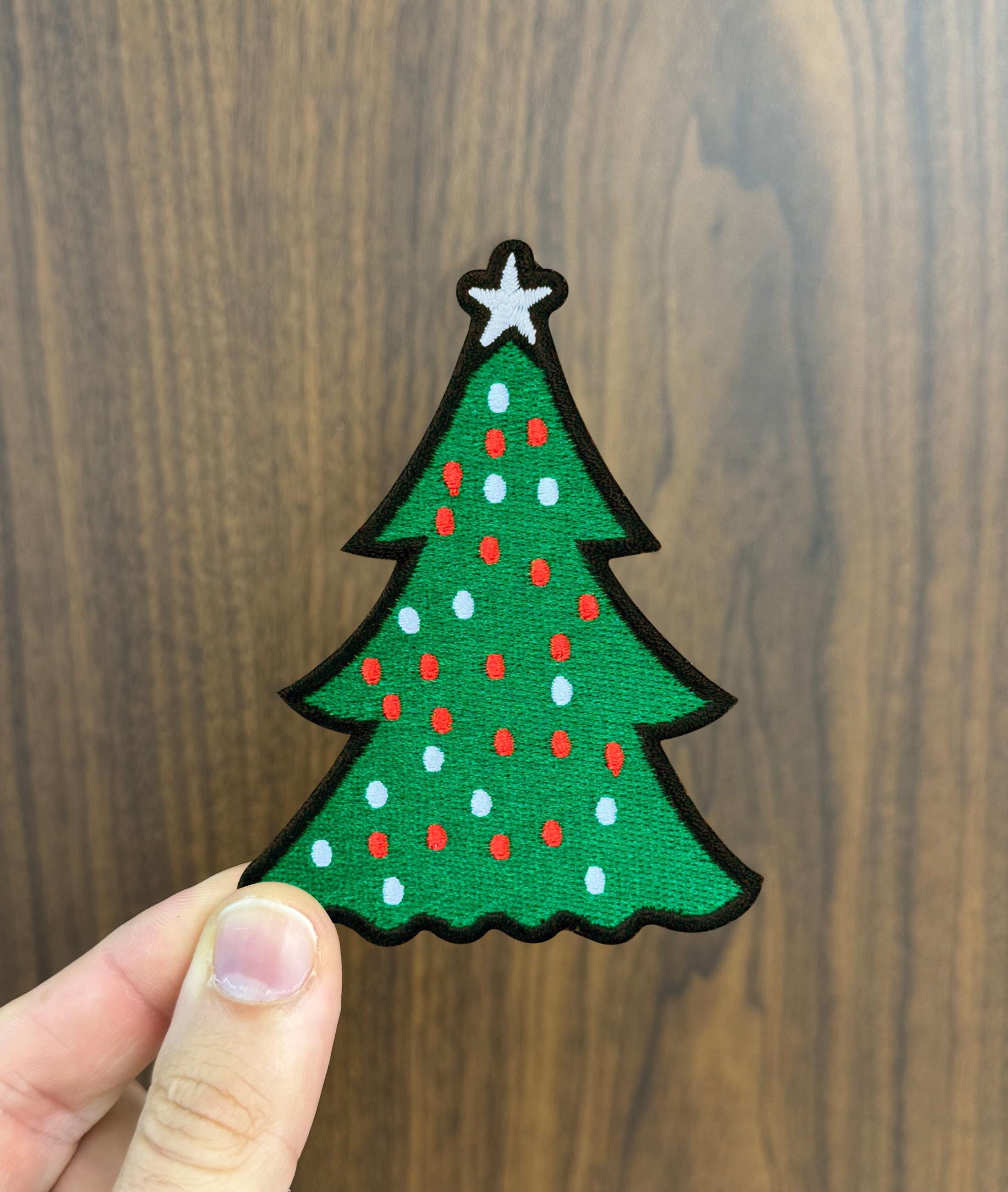 Christmas Tree Patch Iron on Patch, DIY Patch, Embroidered Christmas ...