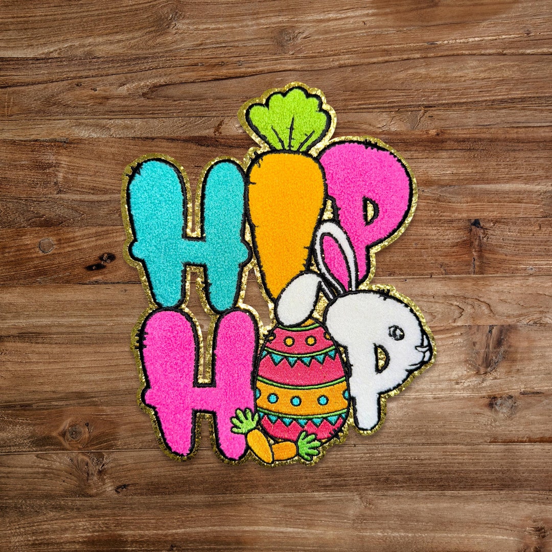 Hip Hop Chenille Patch, Easter Patch, Hiphop Iron on Patch, Easter ...