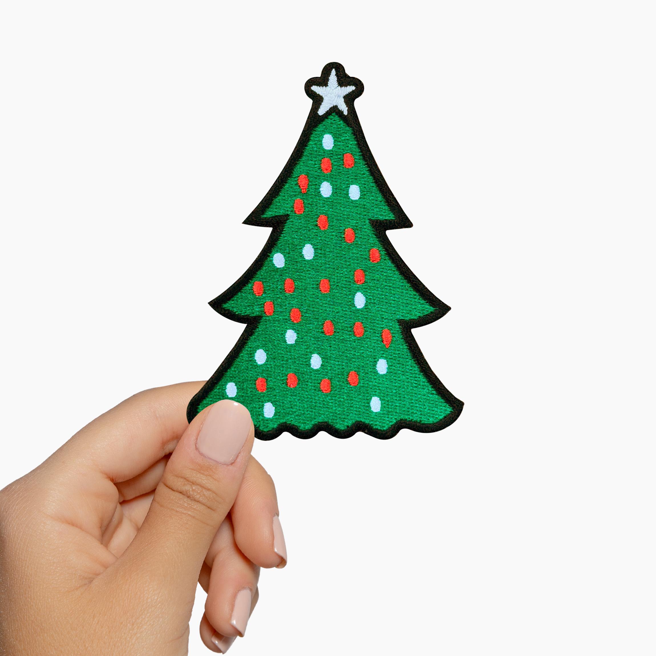 Christmas Tree Patch Iron on Patch, DIY Patch, Embroidered Christmas ...