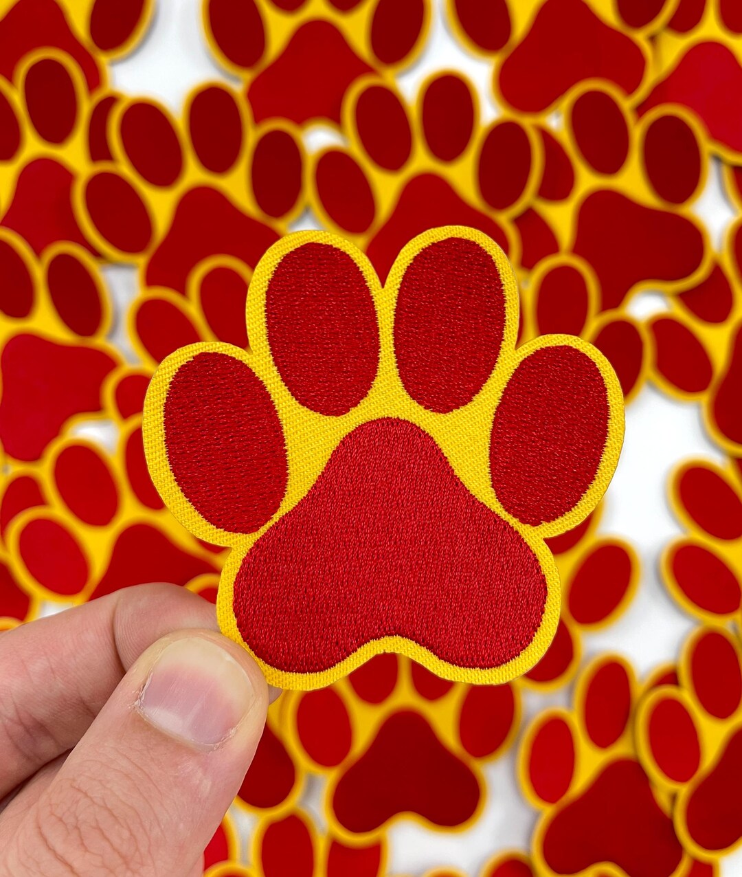 Cat Paw Chenille Patch, Dog Paw Patch, Iron On, Paw Print Chenille ...