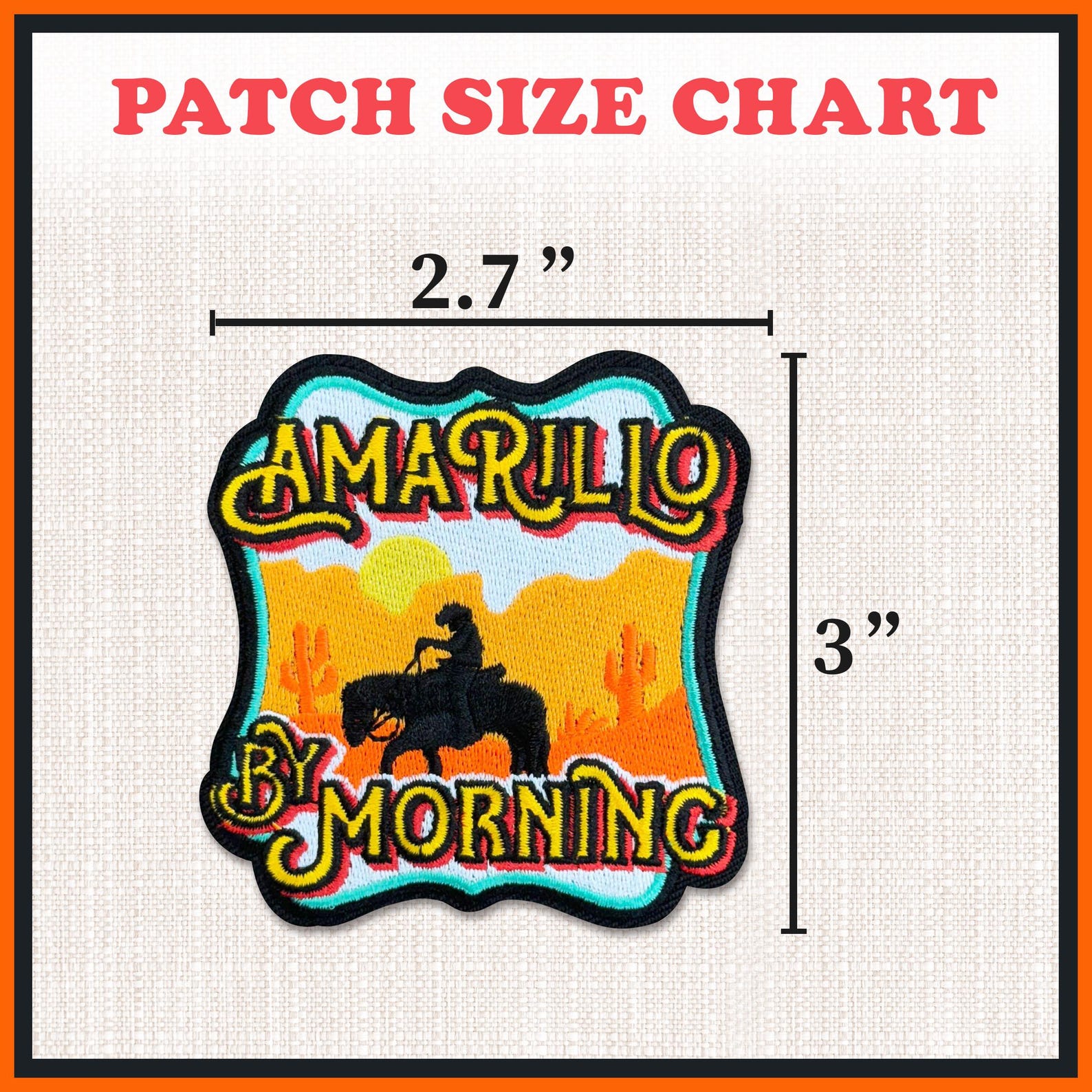Amarillo by Morning Embroidered Patch, Iron On, Western Patch, Cowboy ...