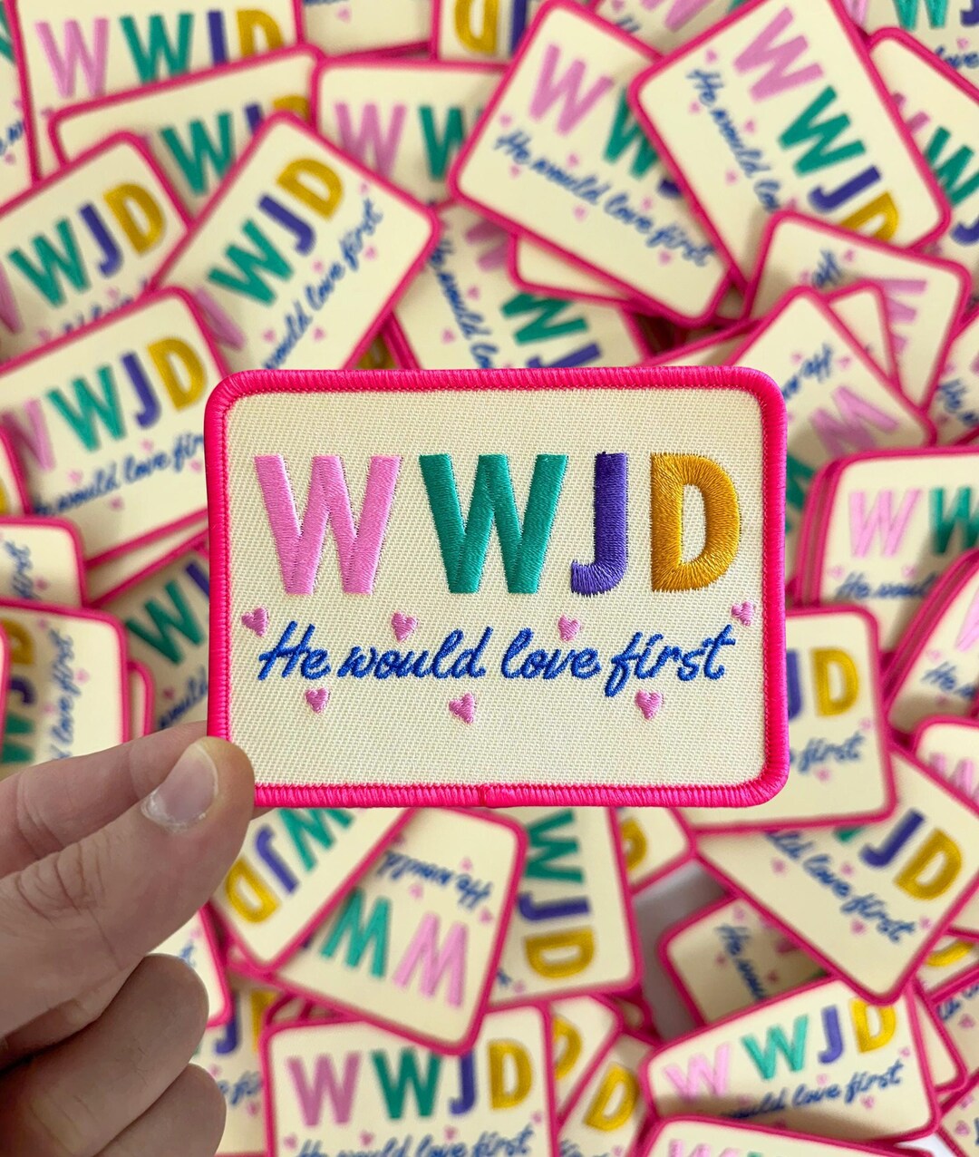 WWJD Embroidered Patch, Faith Patch, Embroidery Patch, Jesus Patch ...