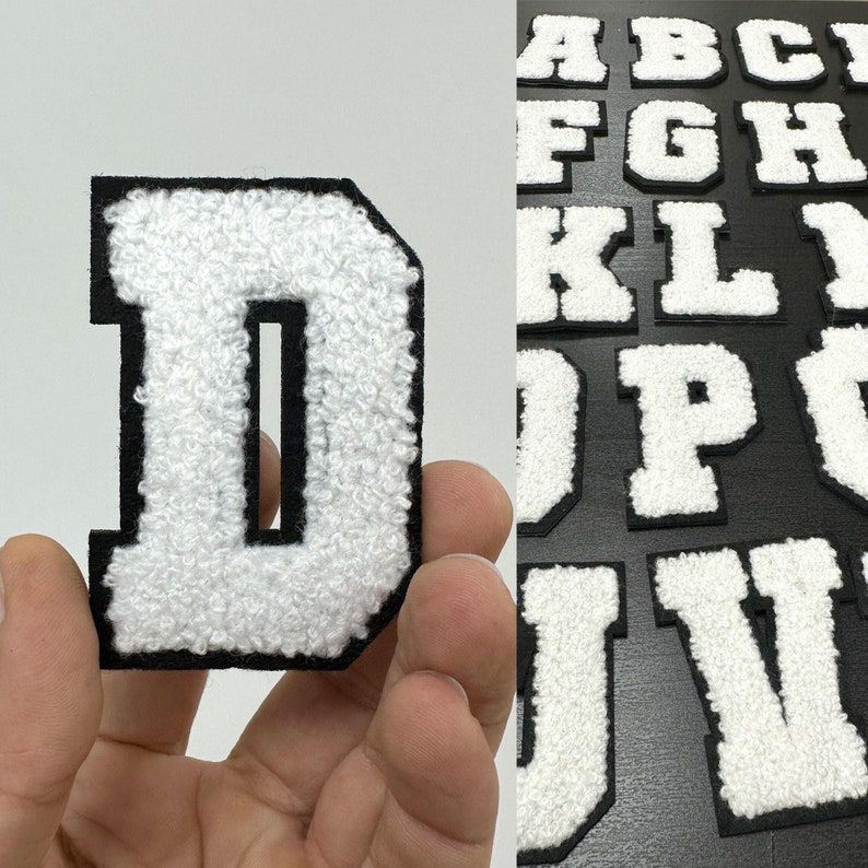 Iron on Chenille Letter Patch, Adhesive Letter Patch, Varsity Letter ...