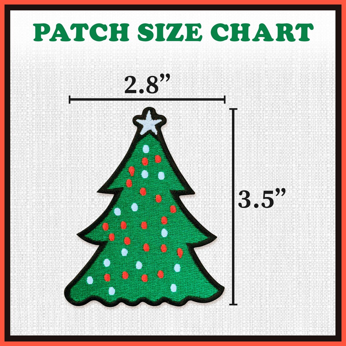 Christmas Tree Patch Iron on Patch, DIY Patch, Embroidered Christmas ...