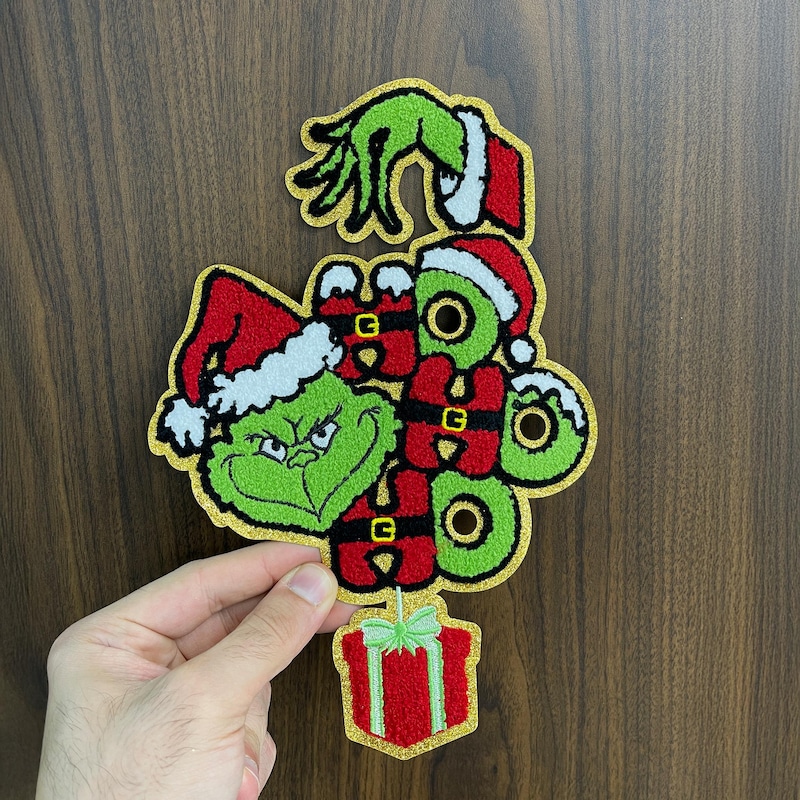 Grinch Sequin Patch Shirt - Etsy