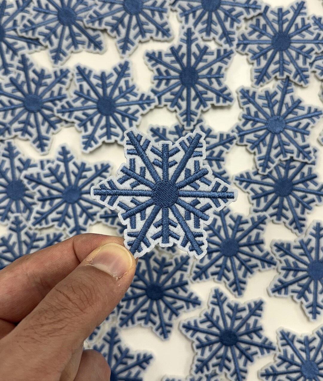 Snowflake Iron on Patch, Embroidery, Winter Patch, Frozen Snowflake ...