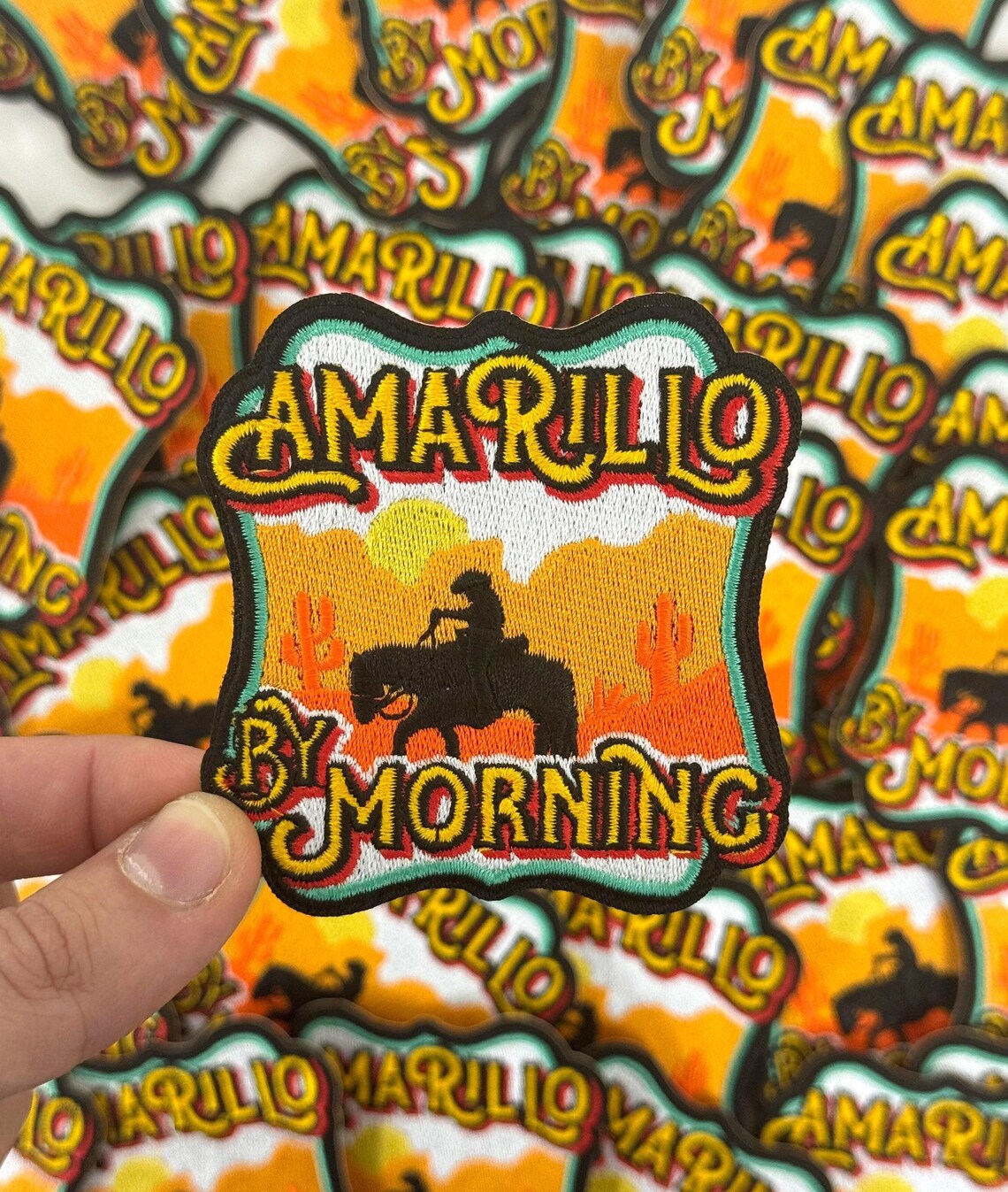 Amarillo by Morning Embroidered Patch, Iron On, Western Patch, Cowboy ...