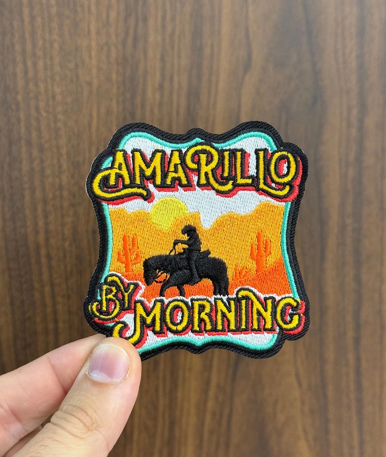 Amarillo by Morning Embroidered Patch, Iron On, Western Patch, Cowboy ...