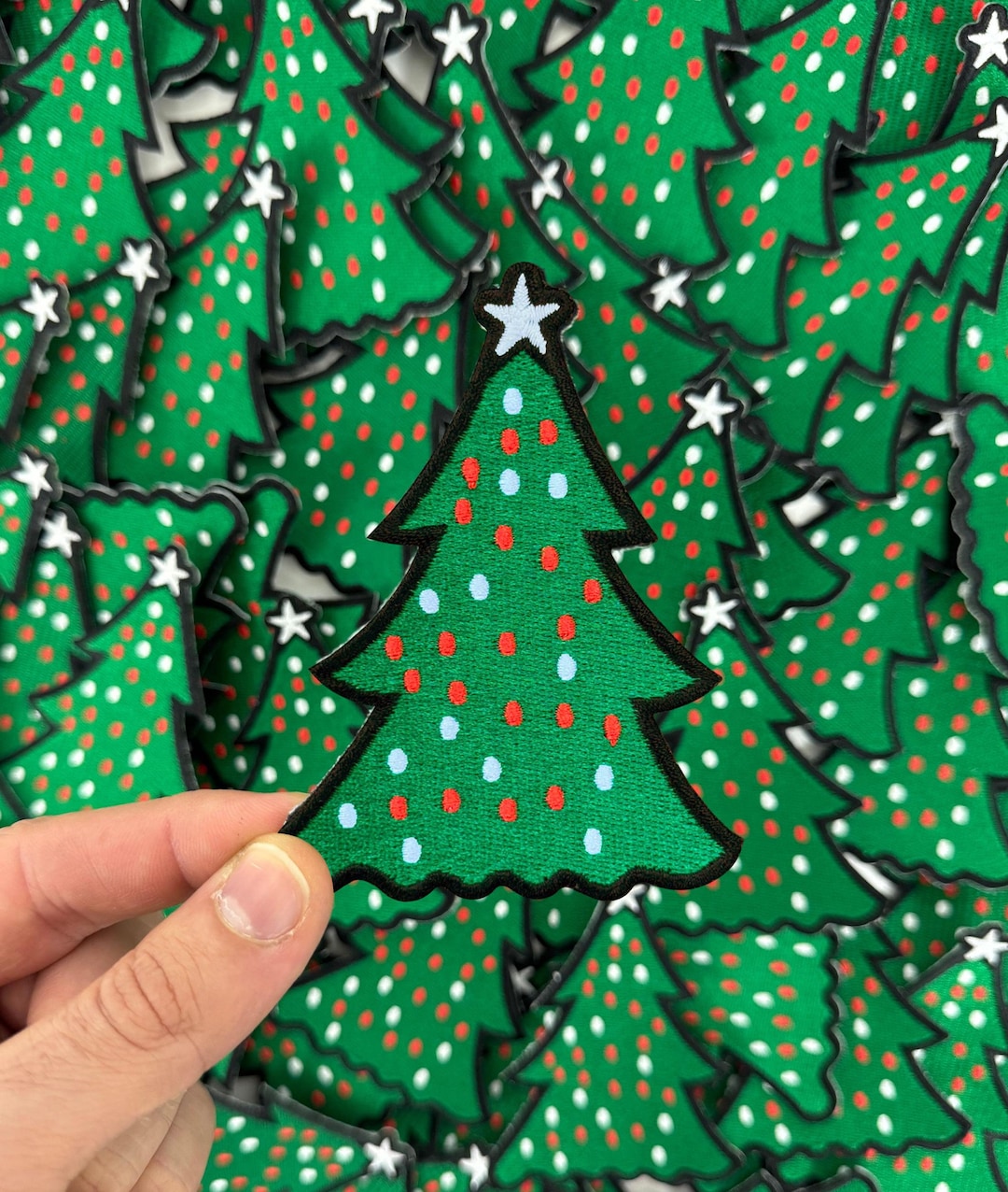 Christmas Tree Patch Iron on Patch, DIY Patch, Embroidered Christmas ...