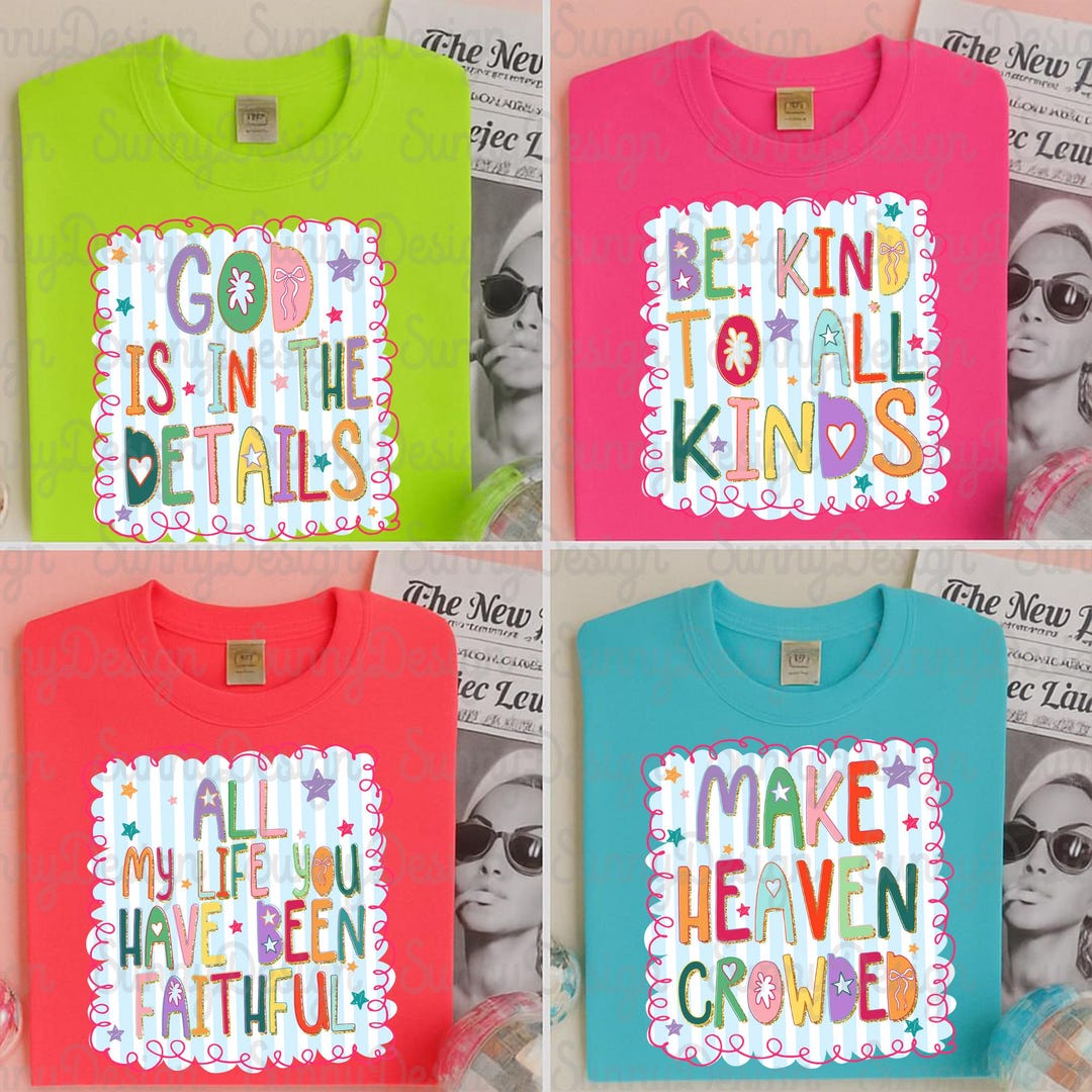 Preppy God is in the Details Png Bundle, Coquette Religious PNG, Hand ...