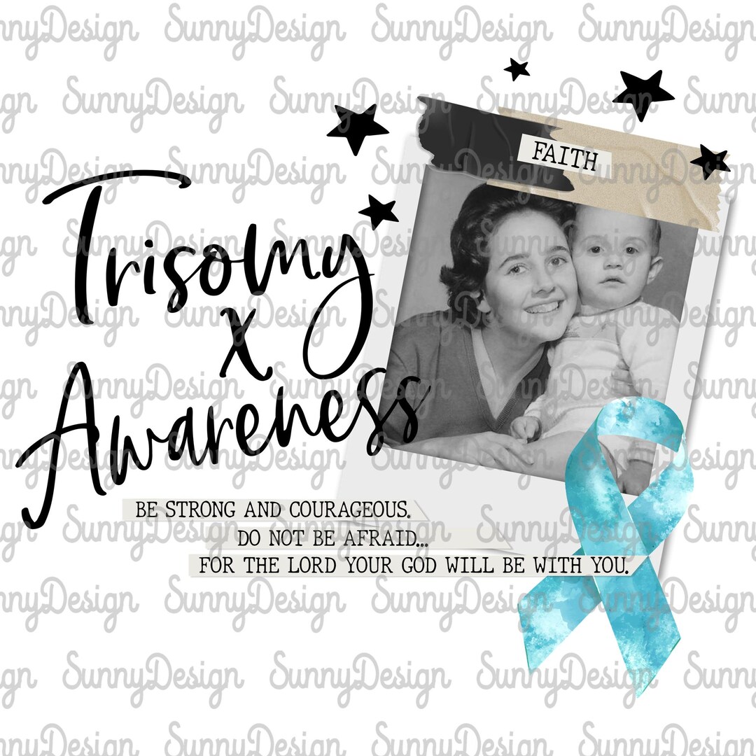 Custom Trisomy X Awareness Png, Down Syndrome Ribbon Png, Trisomy 18 ...