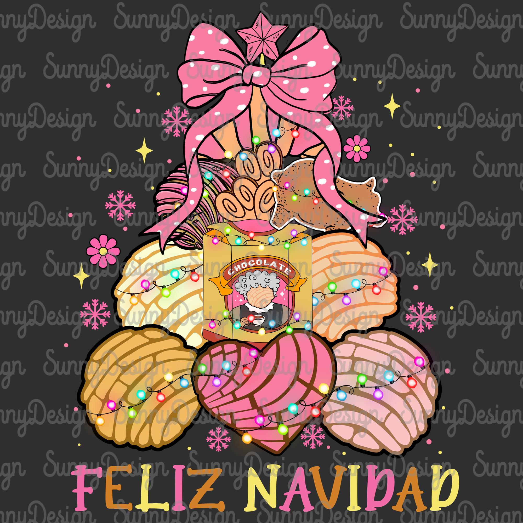 Concha Christmas Tree Png, Mexican Christmas Png, Spanish Mexican Png ...