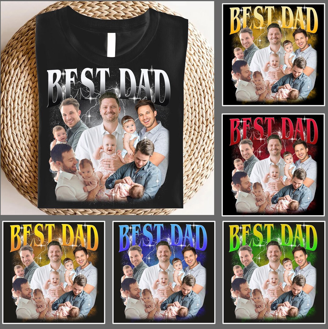 Best Dad Canva Editable Template, Father's Day Bootleg Rap Tee, Dad ...