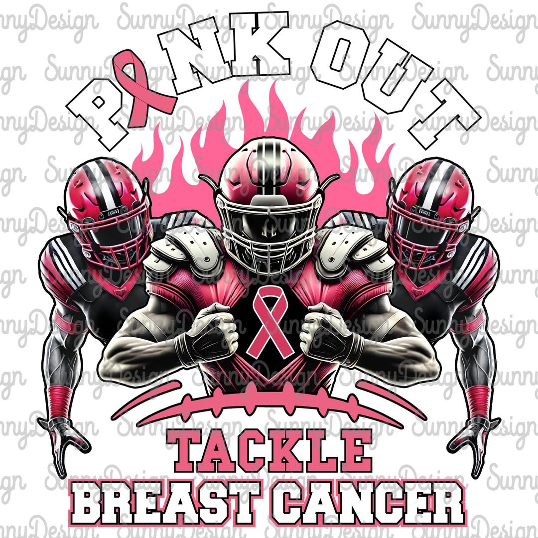Breast Cancer Football Pink Out Png, Tackle Breast Cancer Png, Football ...