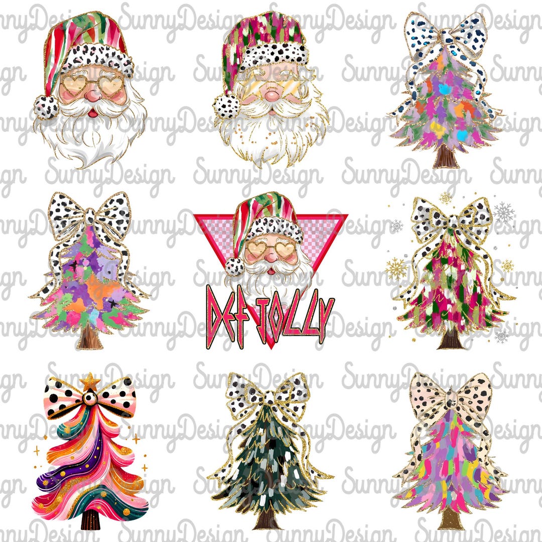 Bundle Def Jolly Png, Kid Christmas Png, Santa PNG Sublimation ...