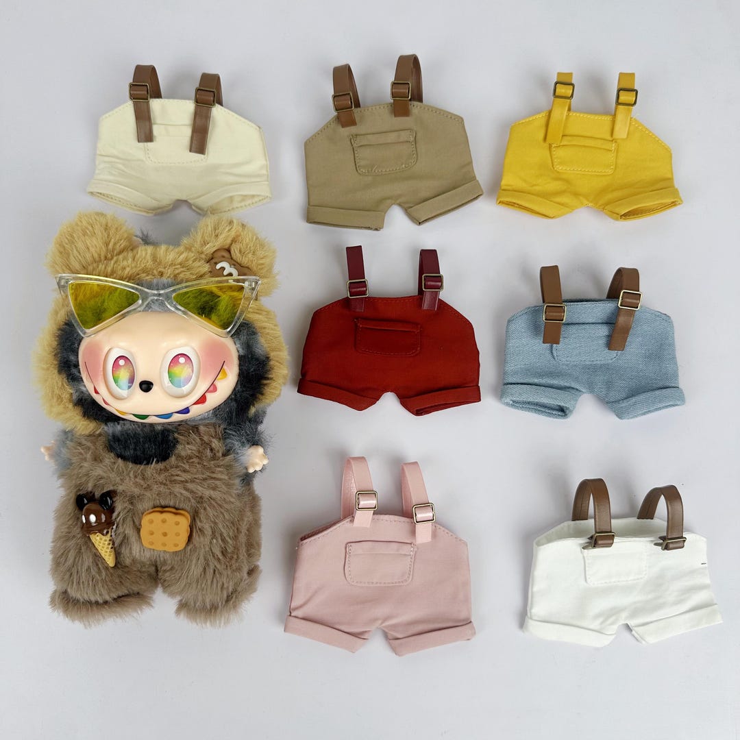 Labubu Cute Overalls, Labubu Overall Clothes, Labubu Hat With Overalls ...