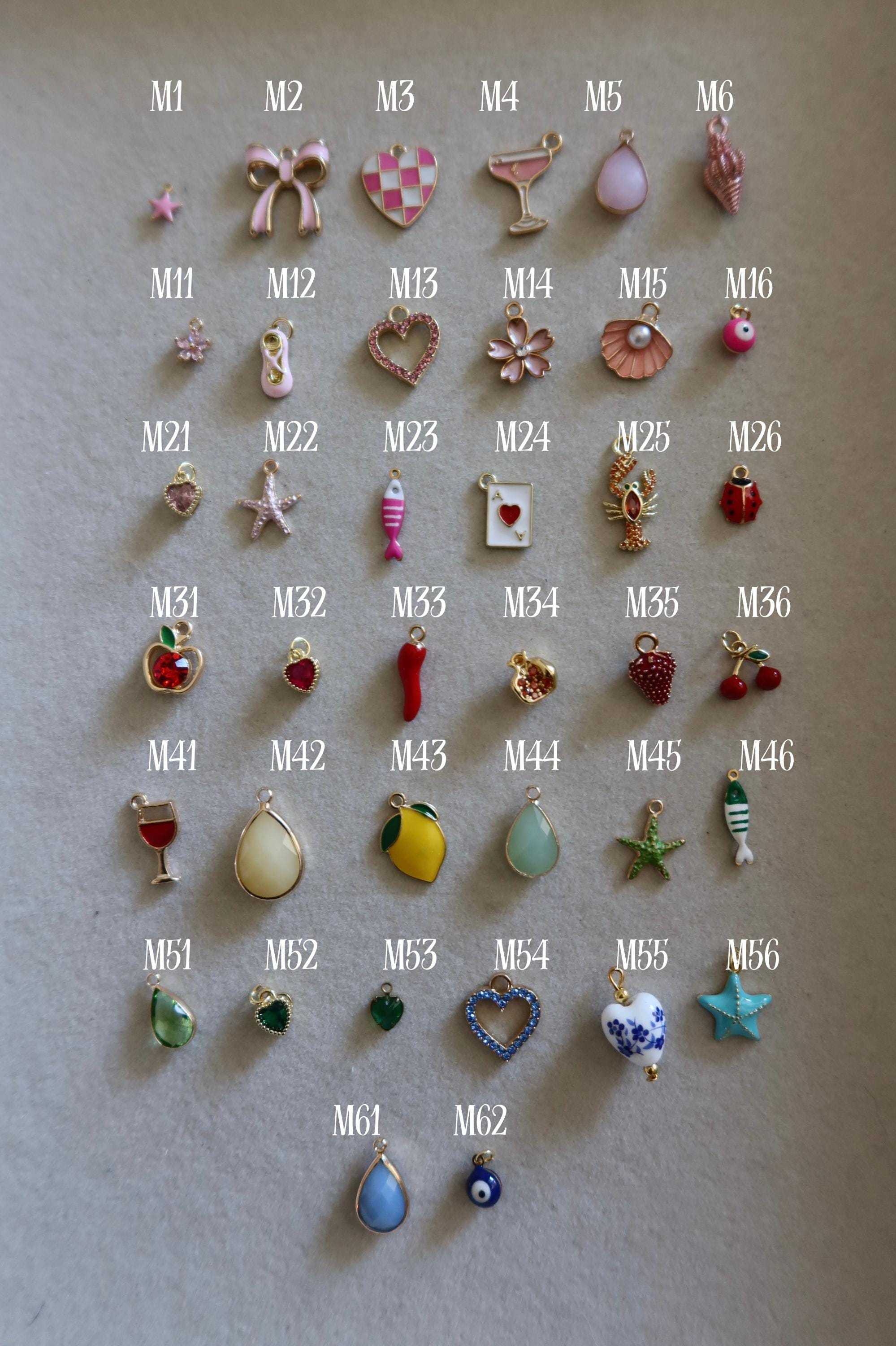 Custom Charm Bracelet: Pick Your Charms, Gold & Silver Chain - Etsy