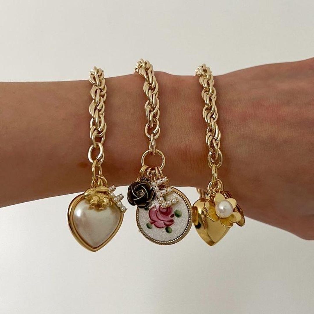 Custom Charm Bracelet- Pick Your Own Charms & Chain - Create Your Own ...