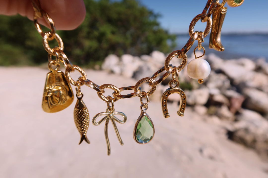 Custom Charm Bracelet: Pick Your Charms & Chain - Gold or Silver - Etsy