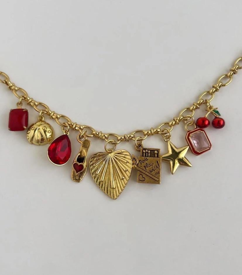 Custom Charm Necklace: Pick Your Charms, Gold or Silver Chain - Etsy