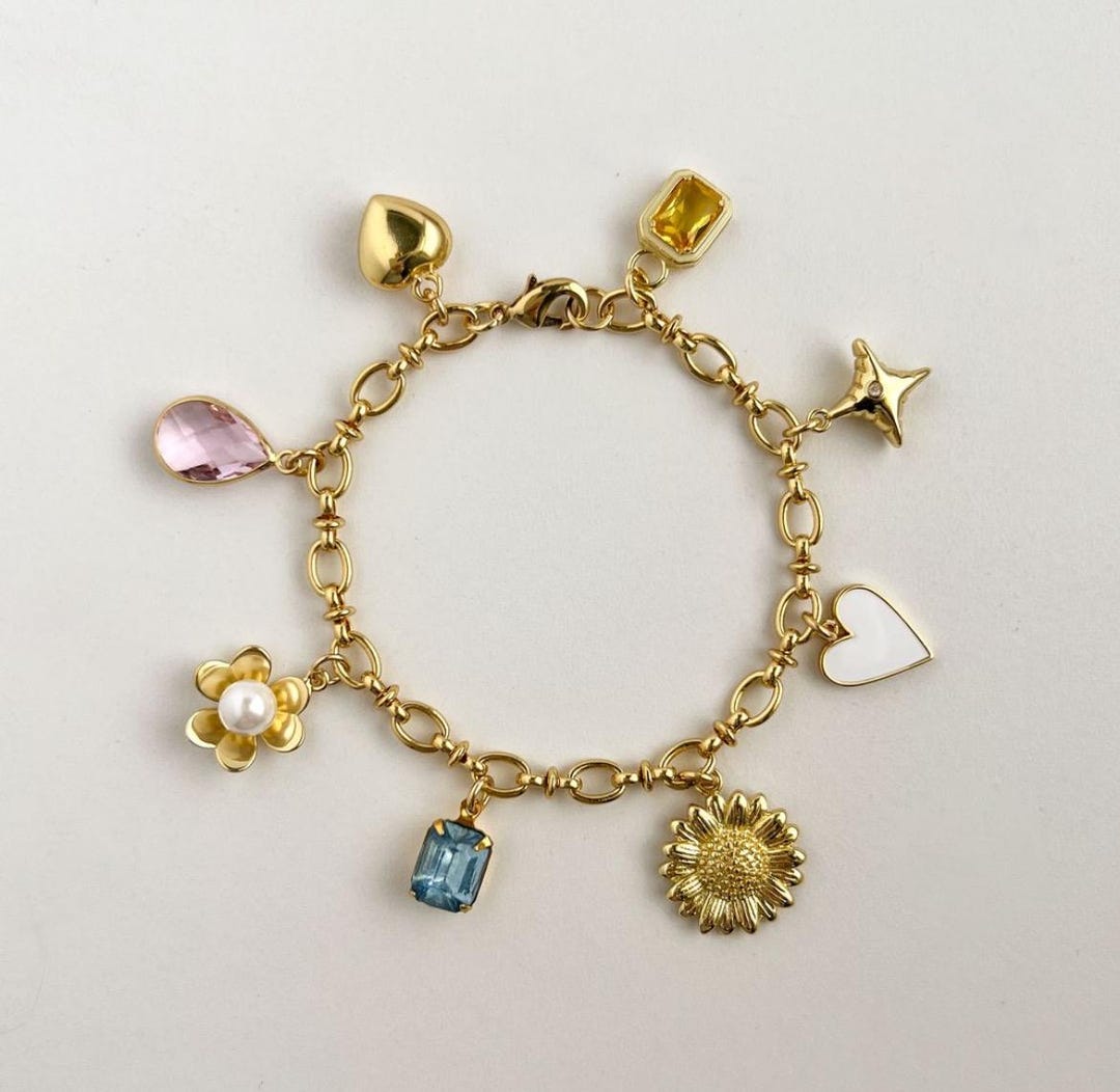 Custom Charm Bracelet: Pick Your Charms, Gold & Silver - Etsy