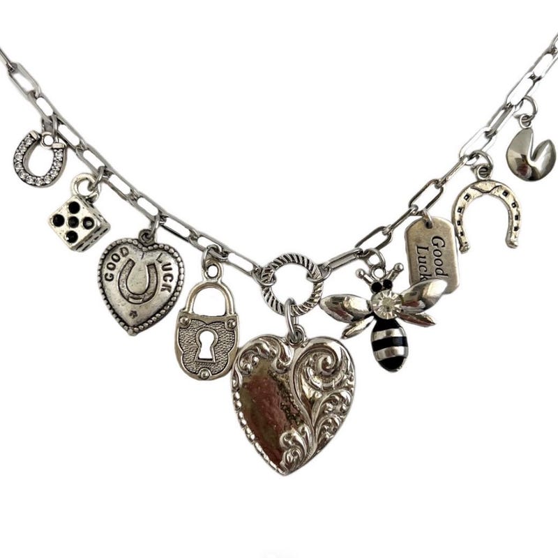 Charm Necklace - Etsy
