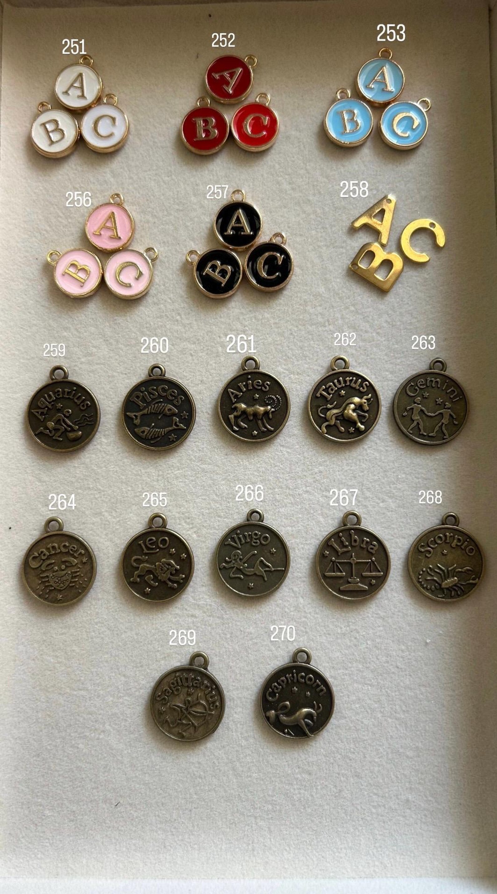 Custom Charm Necklace: Pick Your Charms, Gold or Silver Chain - Etsy