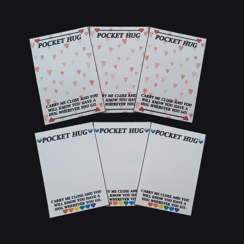 Printable Pocket Hug Templates 2 PDF Files Instant Download Printables ...