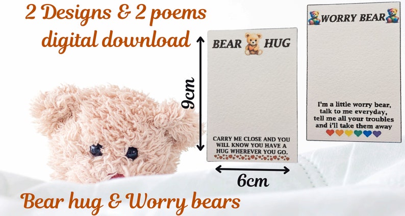 2 PDF Files Instant Download: Printable Pocket Cards 2 Different Poems ...