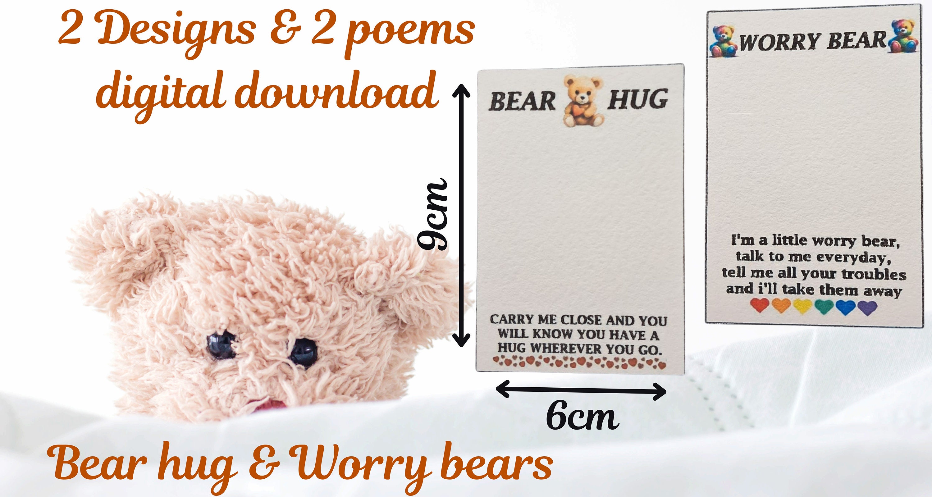 2 PDF Files Instant Download: Printable Pocket Cards 2 Different Poems ...