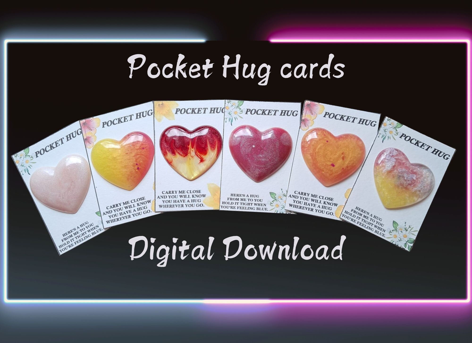 4 PDF Files Instant Download: Printable Pocket Cards 11 Designs ...