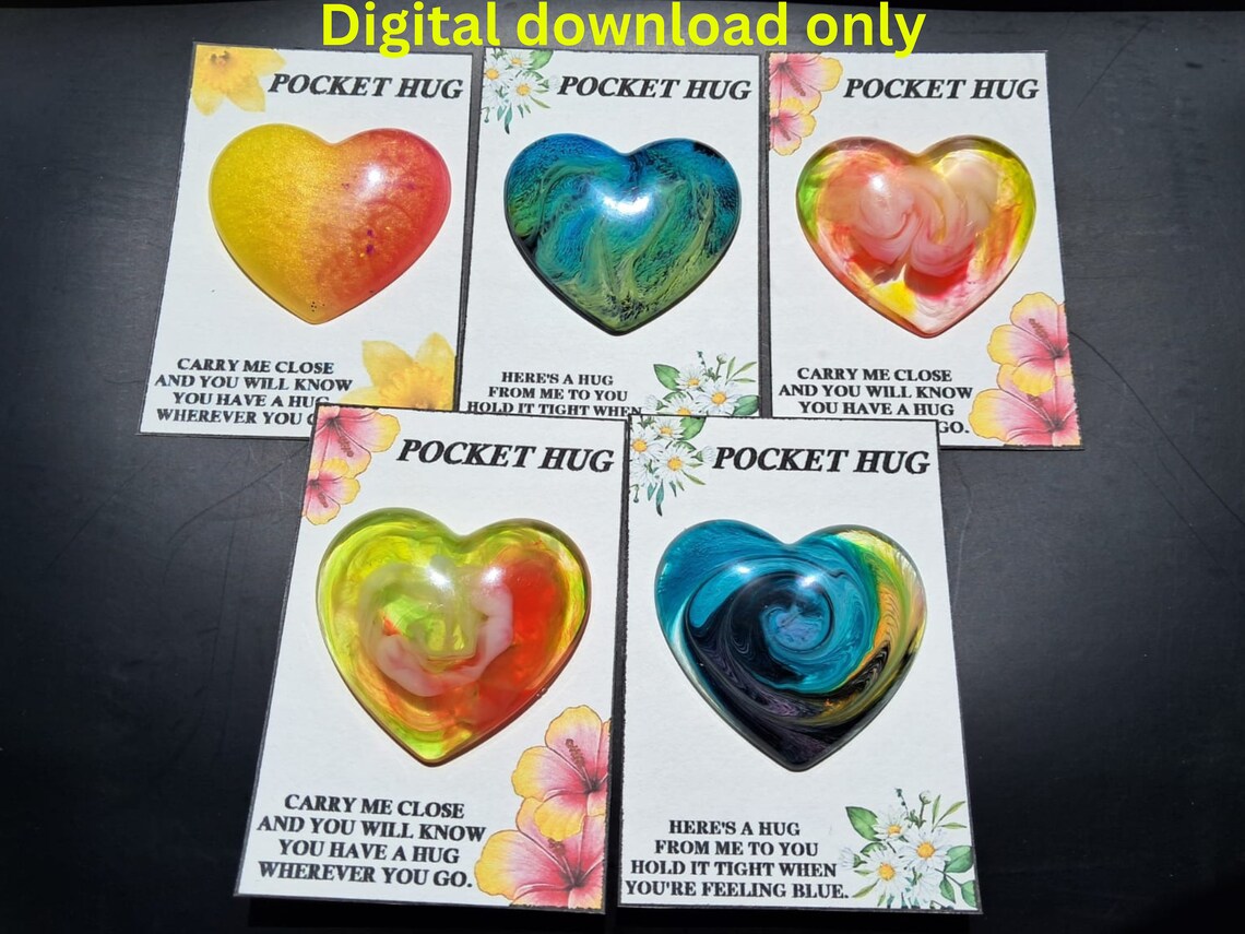 2 PDF Files Instant Download: Printable Pocket Cards 3 Different Poems ...